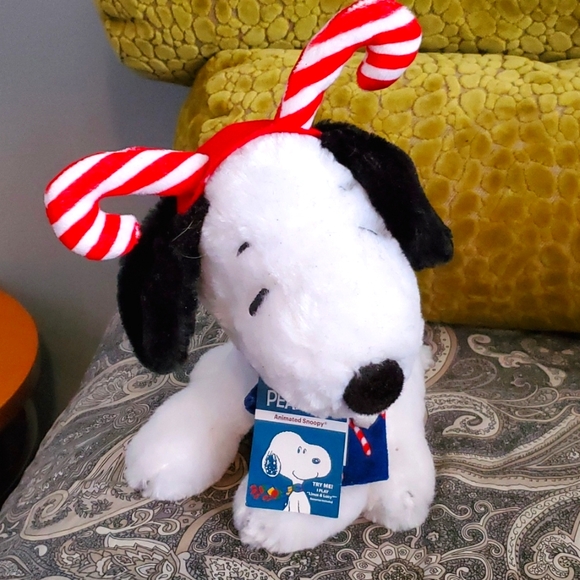 dandee | Toys | Peanuts Animated Silly Wild Snoopy Candy Cane Headpiece ...